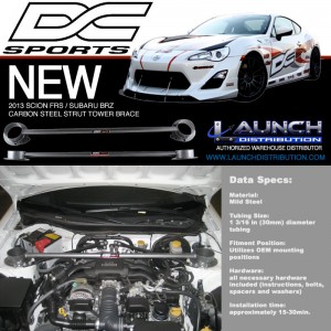 DC SPORTS: 2013 Scion FRS / Subaru BRZ Carbon Steel Strut Tower Brace ...
