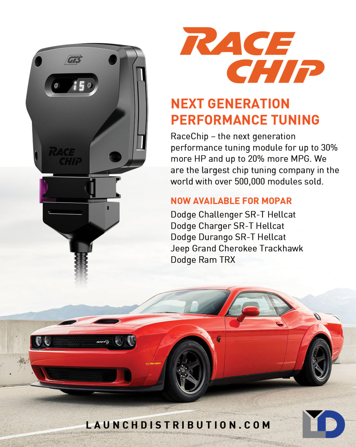 RaceChip SR-T Hellcat Tuning Module – Launch Distribution