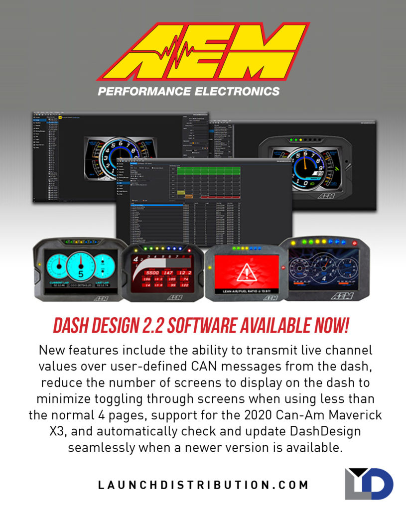 AEM Electronics Dash Design 2.2 Software Now Available – Launch ...