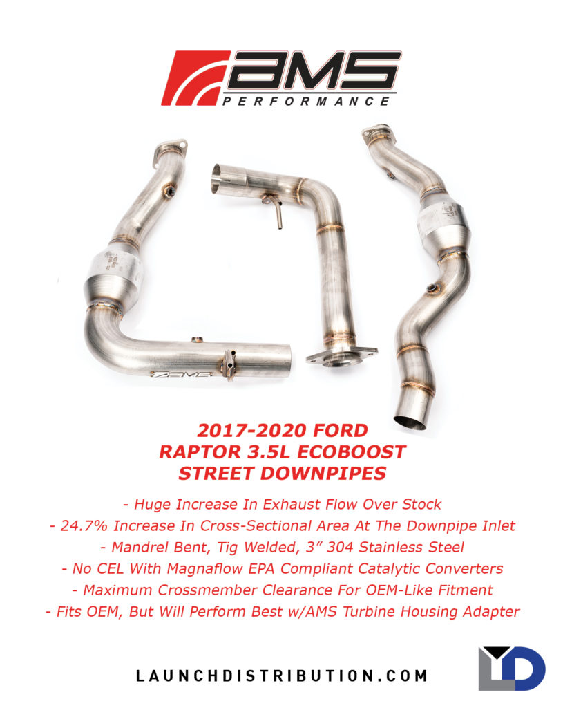 AMS Performance Ford Raptor Street Downpipes – Launch Distribution